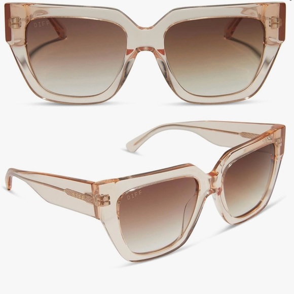 Diff Eyewear | Accessories | Diff Eyewear Tan Glasses Modern Oversized ...